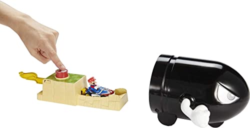 Hot Wheels Mario Kart Bullet Bill Launcher and Mario Kart Vehicle By Hot Wheels for Kids Ages 4, 5, 6, 7, 8