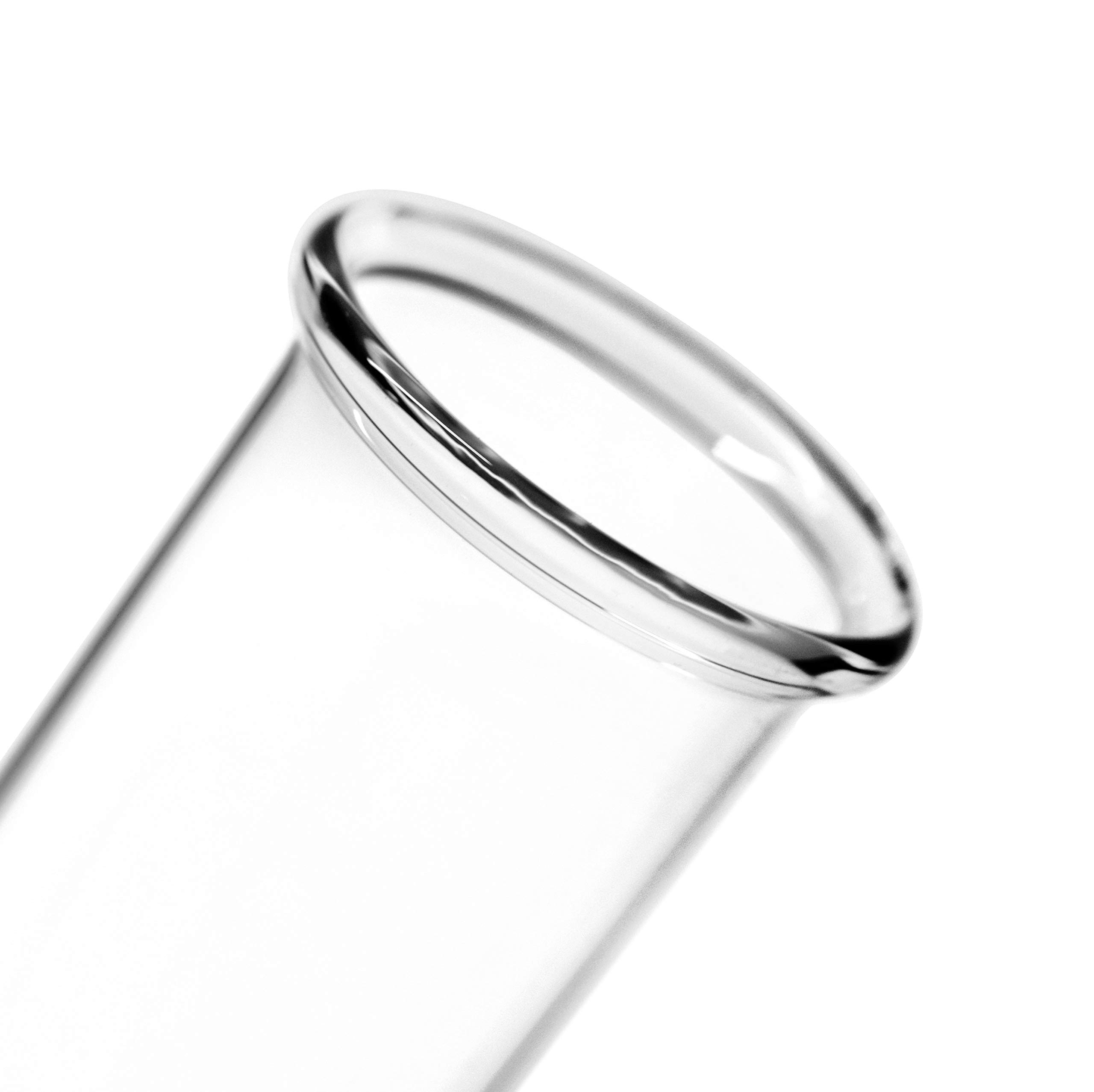 EISCO 100PK Test Tubes, 7ml - Borosilicate 3.3 Glass - 1mm Thick Walls, Beaded Rim - Superior Heat & Chemical Durability - 3" Tall, 0.5" Diameter