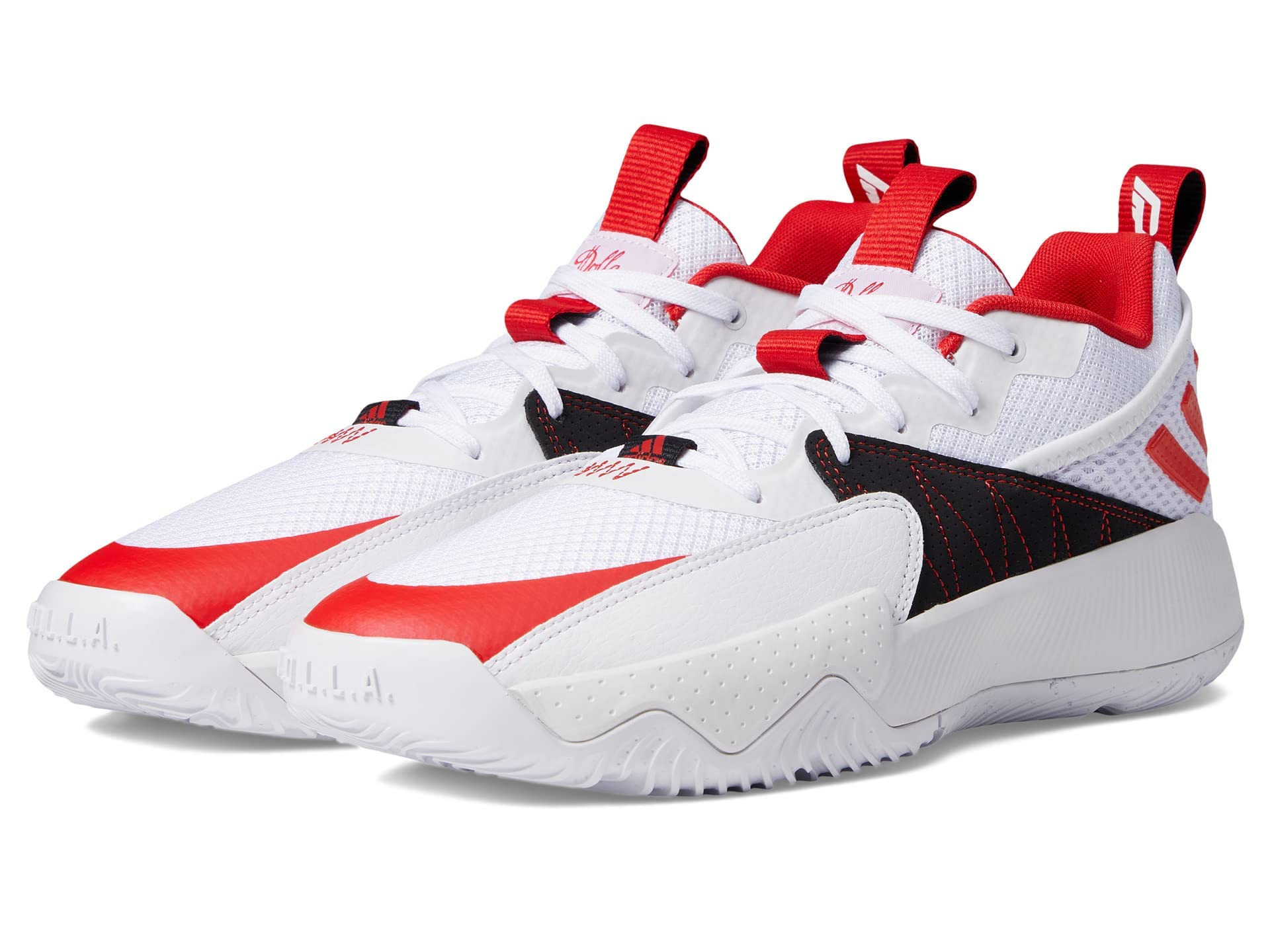 adidas Unisex Dame Extply 2 Basketball Shoe, White/Vivid Red/Dash Grey, 11 US Men