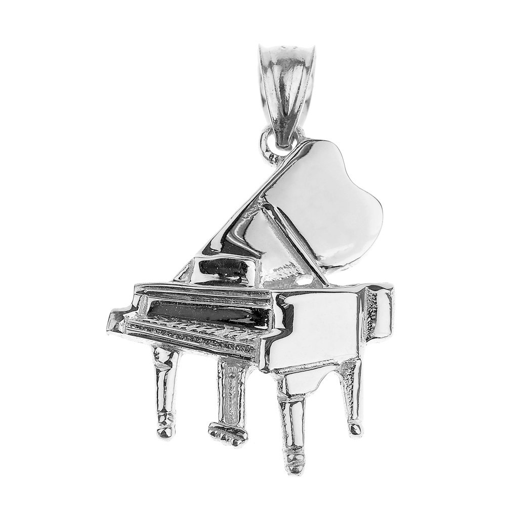 925 Sterling Silver Music Charm Grand Piano Pendant