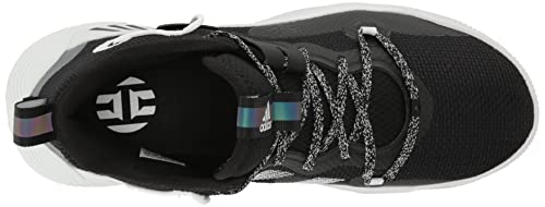 adidas Unisex Harden Stepback 3 Basketball Shoe, Core Black/White/Core Black, 7.5 US Men