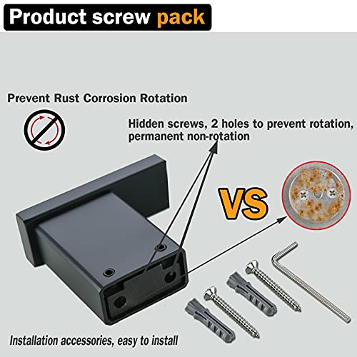 RANDOM Black Towel Hooks,Bathroom Hardware Accessories Hook SUS 304 Stainless Steel Matte Black Robe Hook for Bathroom Kitchen,Contemporary Style Wall Mounted 2 Pack.