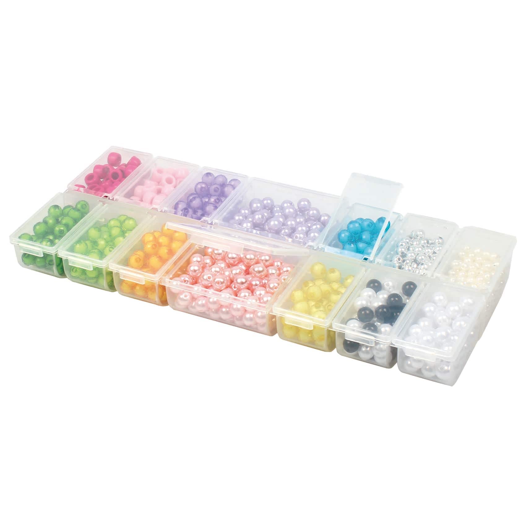 Clear 14-Compartment Flip Top Bead Organizer by Bead Landingā¢