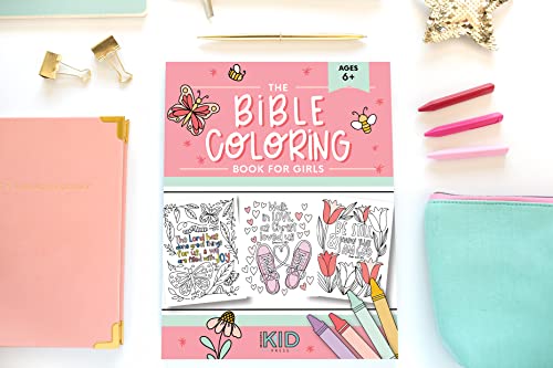 The Bible Coloring Book for Girls: Color 40 Cute Designs of Inspirational Verses & Christian Artwork