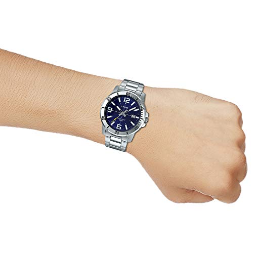 Casio MTP-VD01D-2BV Men's Enticer Stainless Steel Blue Dial Casual Analog Sporty Watch