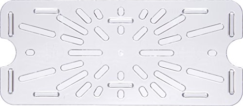 Carlisle FoodService Products Plastic Drain Shelf for 1/3 Size Food Pan Clear (Pack of 6)