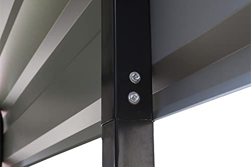 Arrow Carports Galvanized Steel Carport, Compact Car Metal Carport Kit, 10' x 24' x 9', Eggshell
