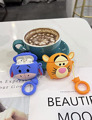 Cartoon Case for Apple AirPods 2/1 AirPods Case Adorable Cover 3D Protective Cases Shockproof Silicone Shell Anti-Fall Cover for AirPods Charging Cute Case (AirPods 2/1, Cute Donkey)