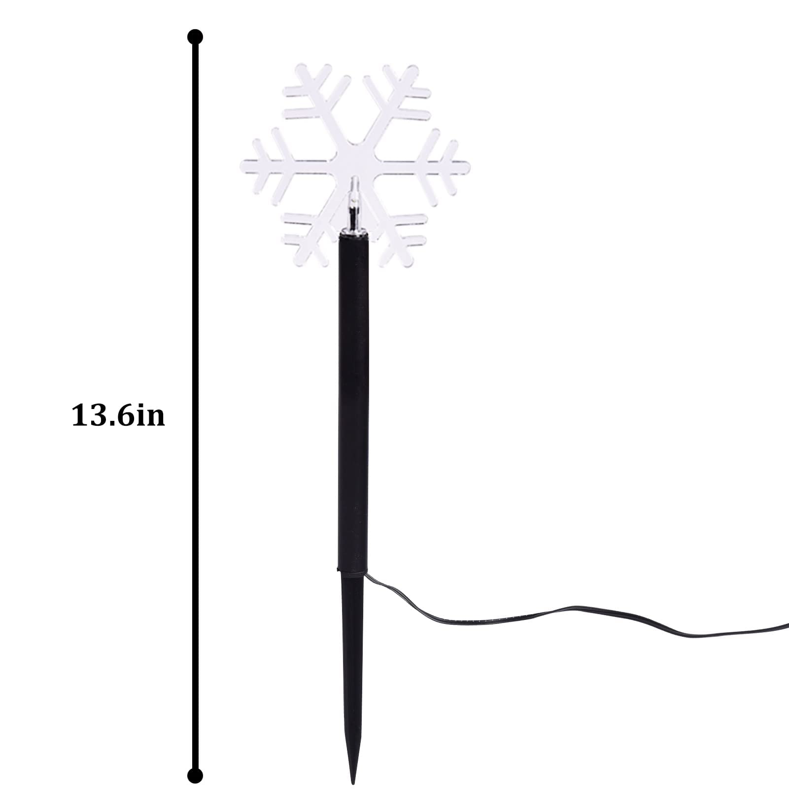 cyindzchwy Christmas Pathway Lights - Solar Powered Snowflake Lights with Stake Outdoor Waterproof, 5 Pack Outdoor Decorative Lights for Garden Yard Street Pathway Park Christmas Wedding (Snowflake)