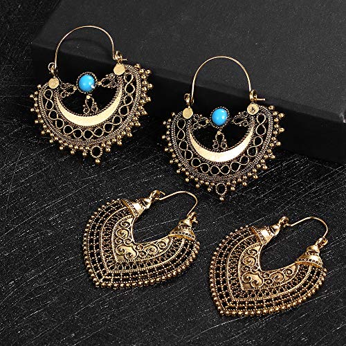 8 Pairs Vintage Drop Dangle Earrings for Women Long Boho Jewelry Set Fashion Earrings
