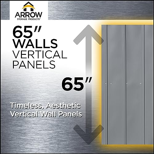 Arrow Classic Metal Shed, 14 x 17, Charcoal