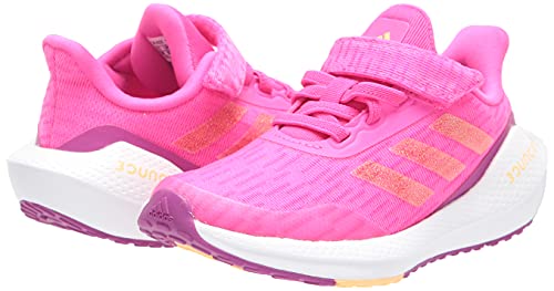 adidas Unisex-Child EQ21 Running Shoe, Shock Pink/Acid Orange/Sonic Fuchsia (Elastic), 3