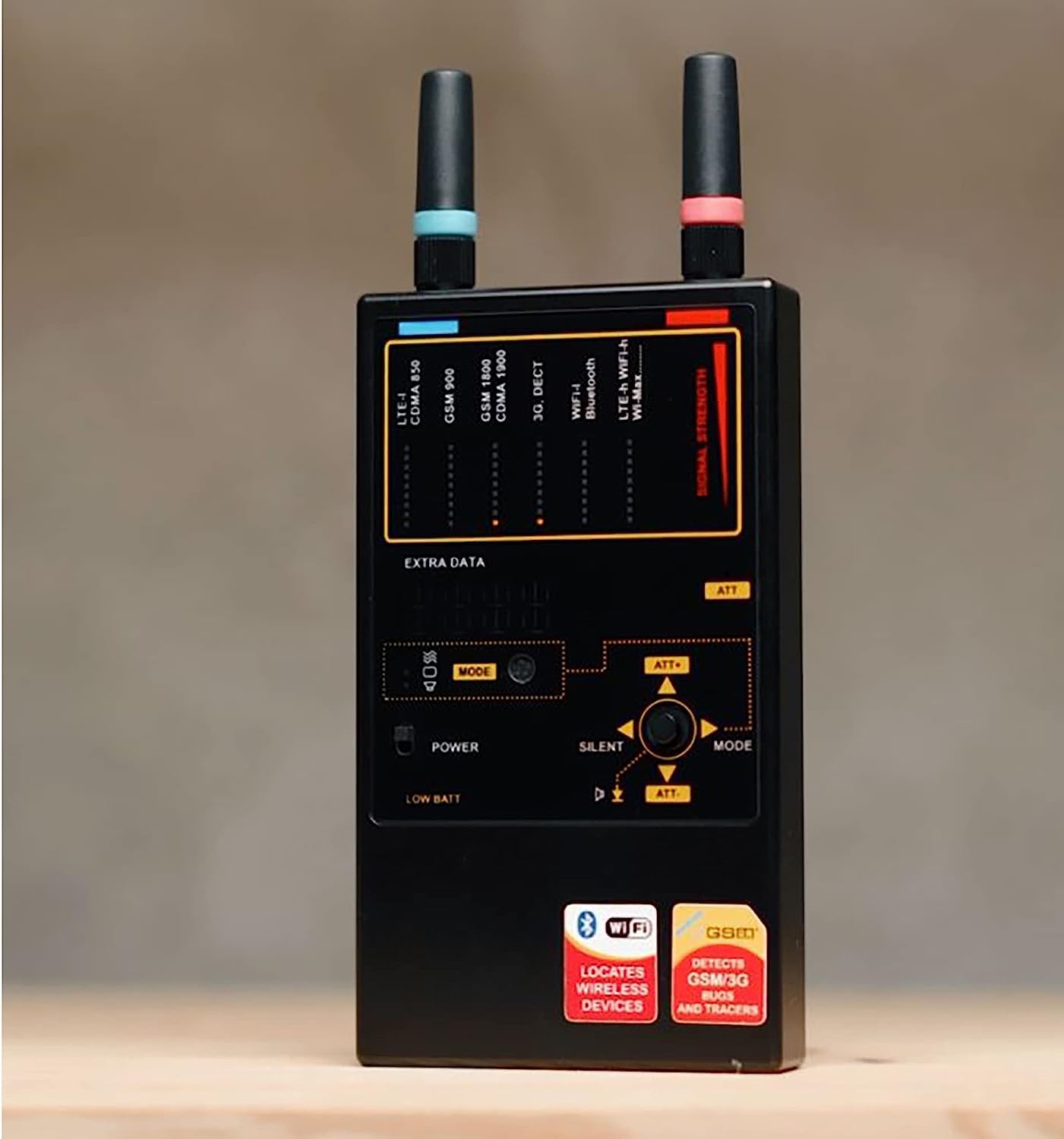 DefCon iProtect by DiscoverIt DD1207 Multi-Channel Signal Detector for Digital Wireless Protocols, Black