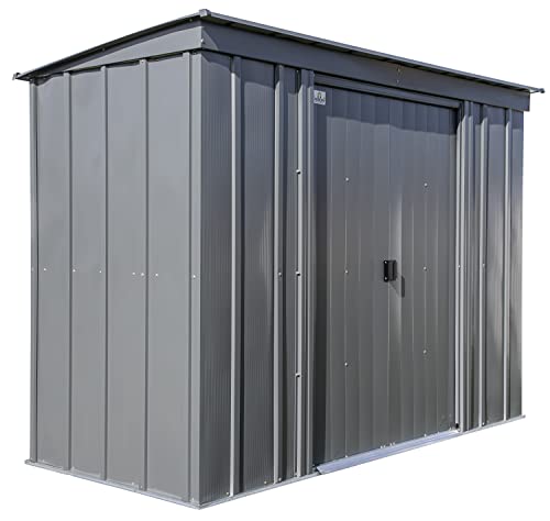 Arrow Classic Steel Storage Shed, 8x4, Charcoal