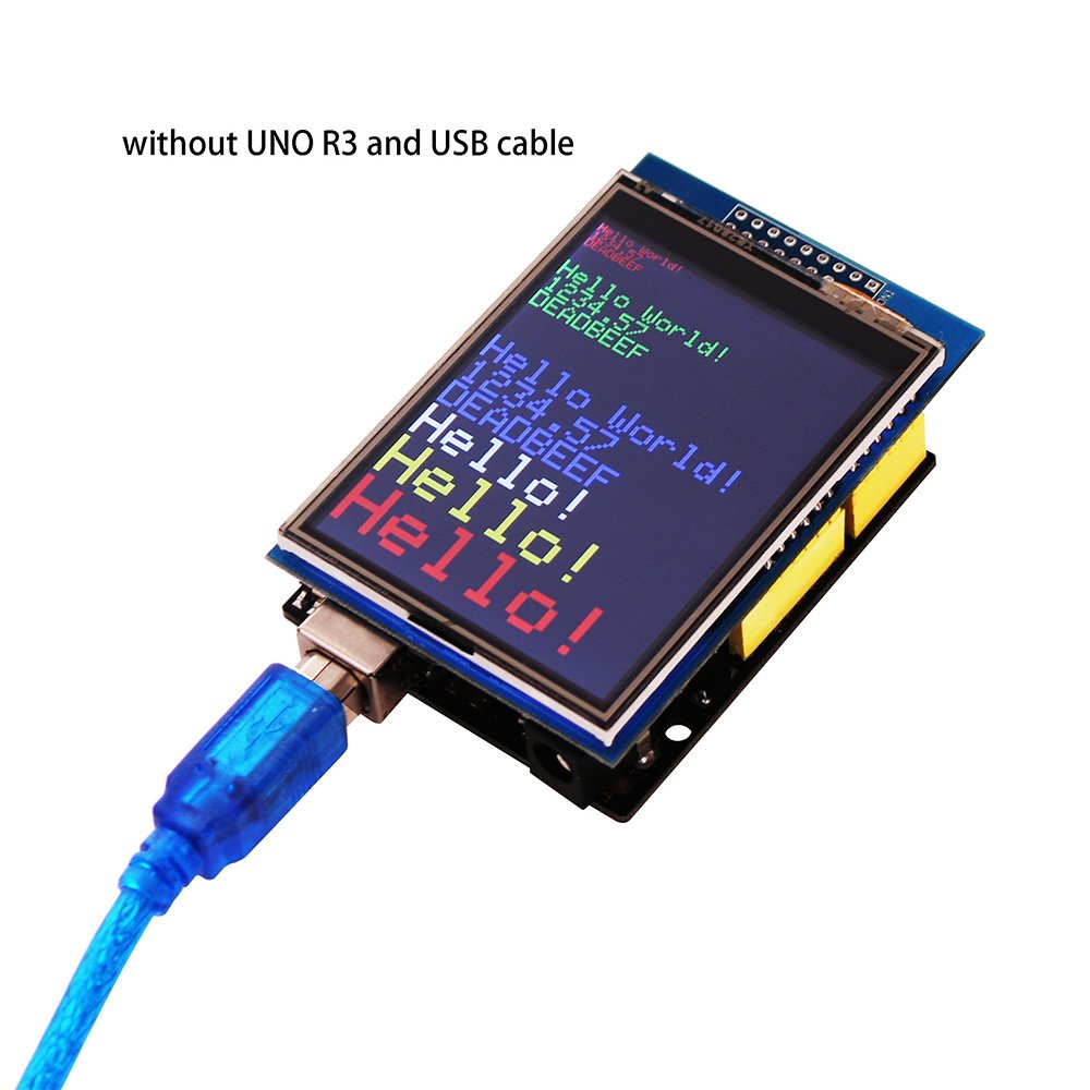 ELEGOO UNO R3 2.8 Inches TFT Touch Screen with SD Card Socket with Technical Data for Arduino UNO R3 R4