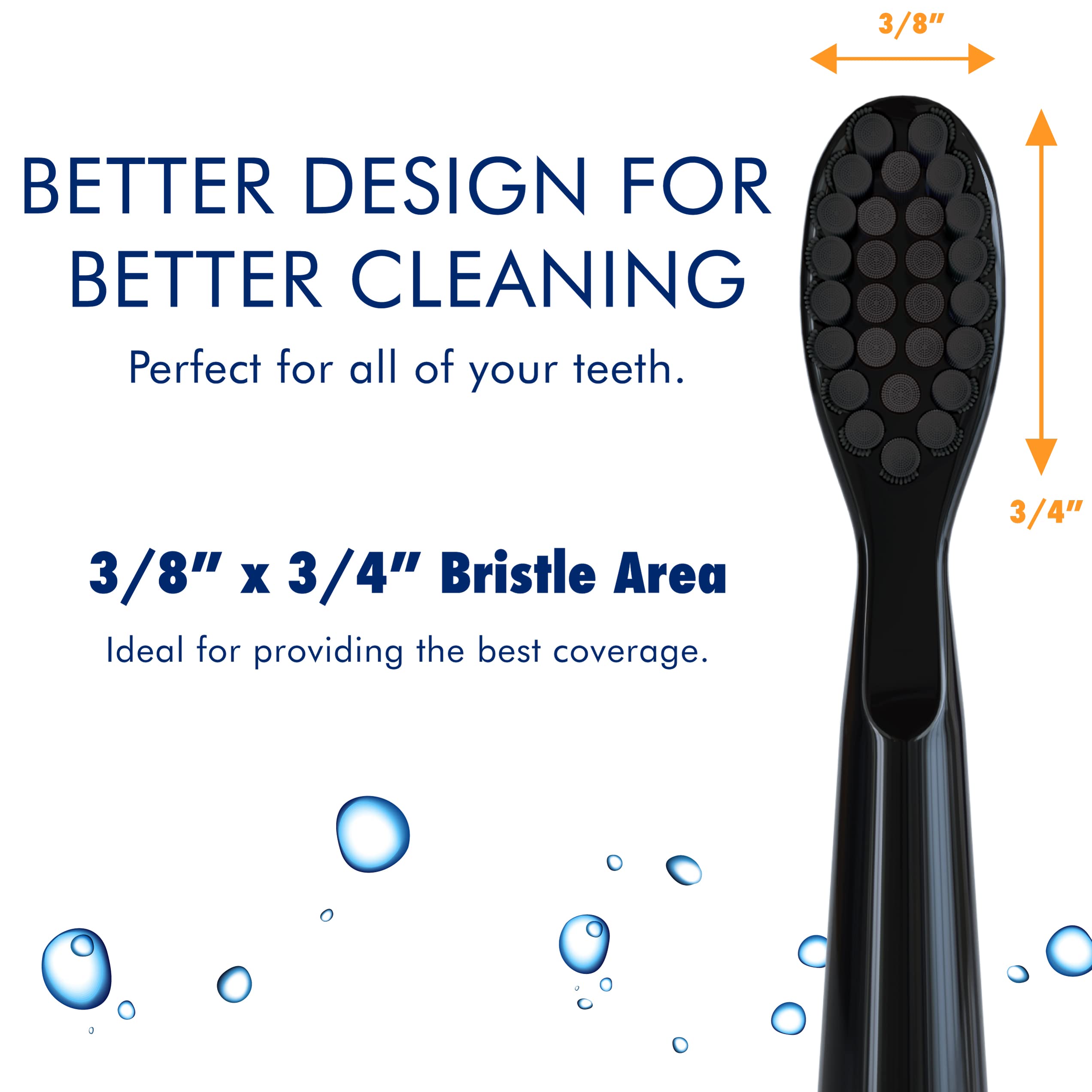 Replacement Electric Toothbrush Heads for Fairywill, Sonic-FX, SnapWhite โ Soft Nylon Charcoal Bristle Twist Lock Replacement Tooth Brush Head, Compatible with Electric Toothbrushes (Black,Pack of 8)