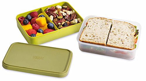Joseph Joseph 81031 GoEat Compact 2-in-1 Lunch Box, Green
