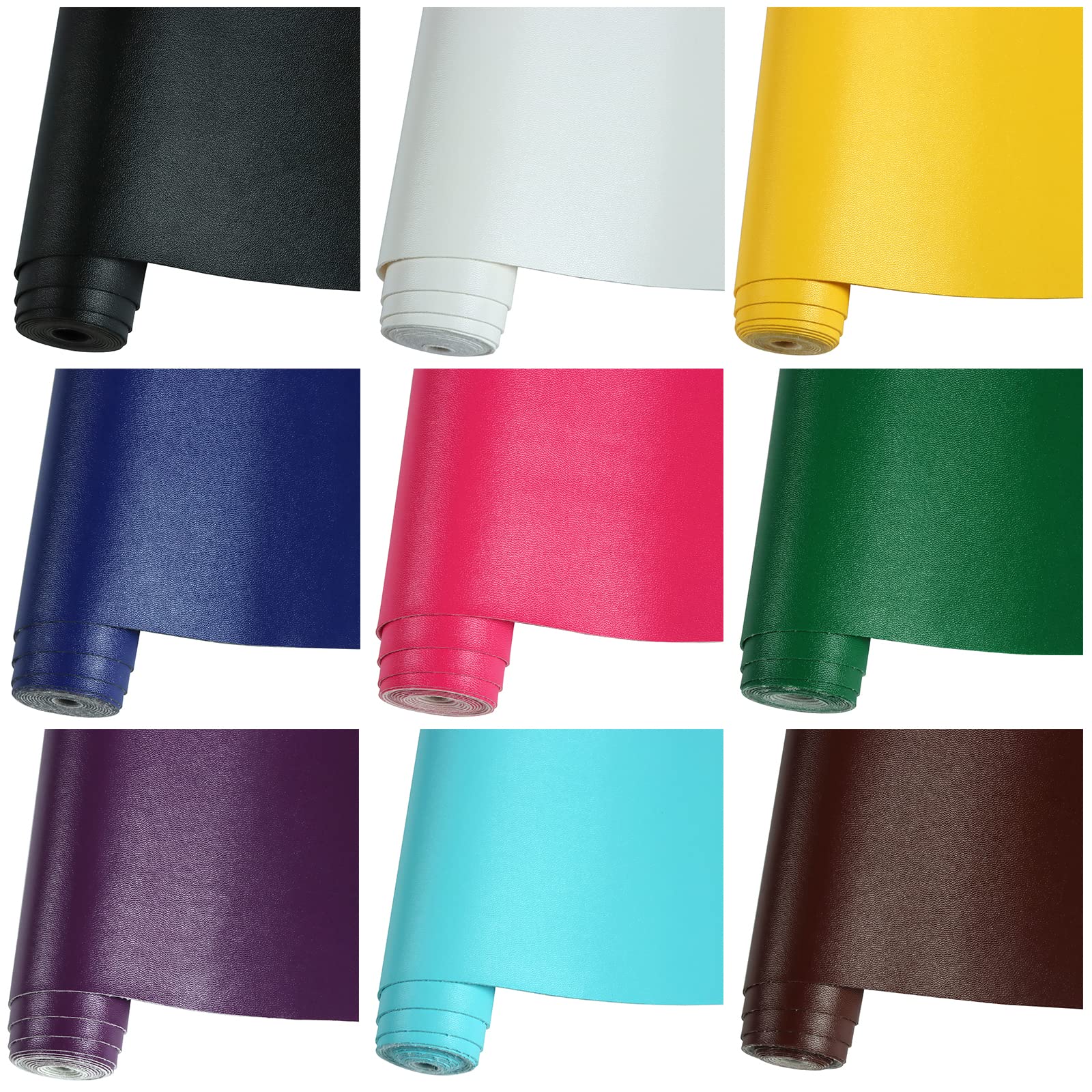 Solid Color Yellow Faux Leather Roll 10"X53"(25cmX135cm),Smooth Faux Leather Material for Making Crafting,Making Handicrafts,Leather Earrings, Bows, DIY Sewing (Yellow)