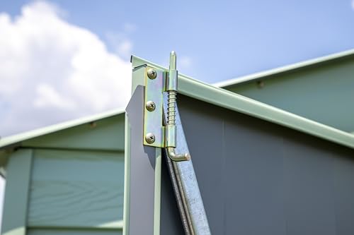 Arrow Select 10' x 8' Outdoor Lockable Steel Storage Shed Building, Sage Green