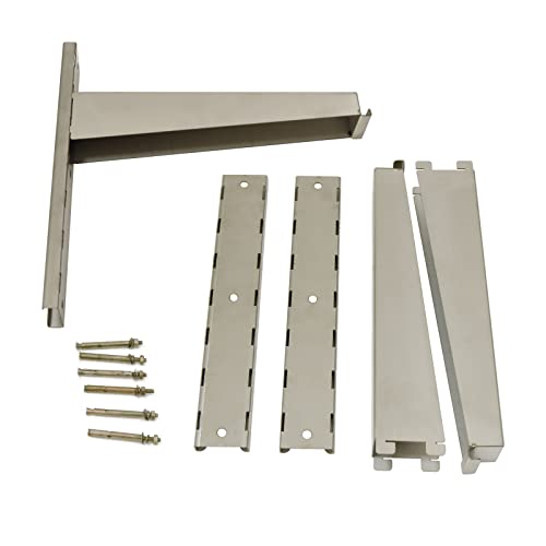 DULNICE Stainless Steel Wall Shelf Commercial Wall Mount Floating Shelving (39.4" x 12.6")