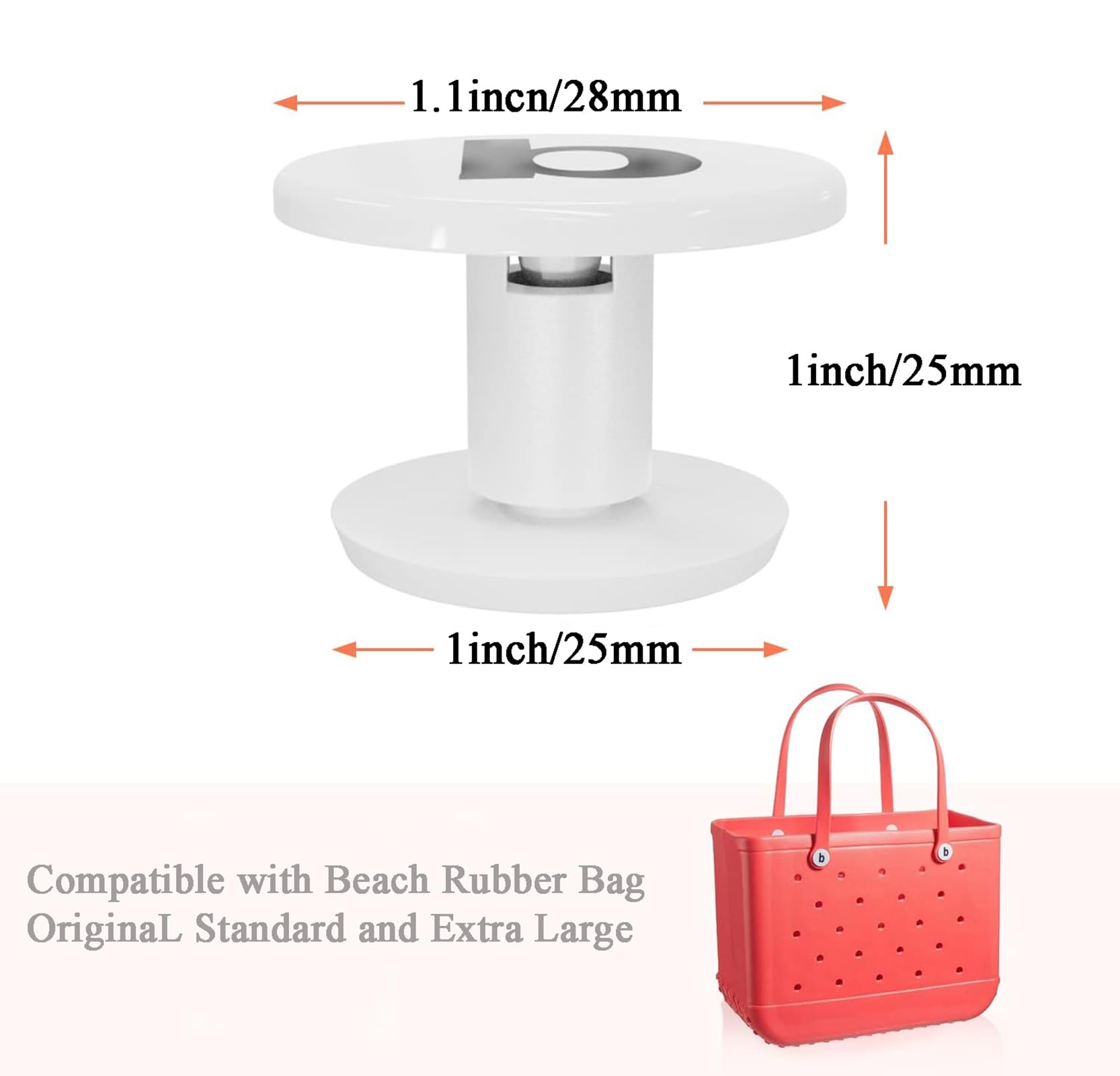 4Pcs Replacement Buttons and Waterproof Bag for Bogg Bag,Bogg Bag Accessories of Original X Large,Perfect with Beach Bag Practical White (Waterproof Bag + Buttons)