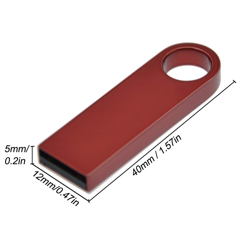Kepmem 32GB USB Flash Drive 5 Pack Thumb Drives Mini Metal Memory Stick Bulk Portable Mixed Colors Data Storage Stick, Festival Family Friend Gift