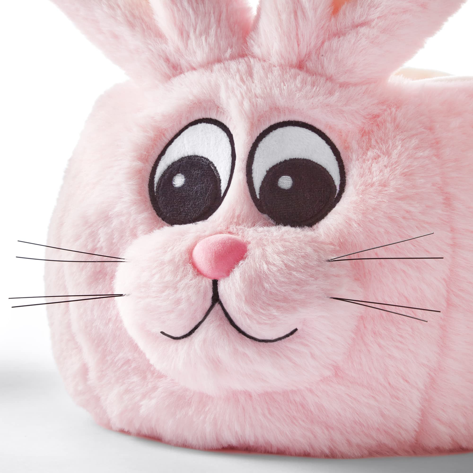 Let's Make Memories Personalized Easter Basket - Fuzzy Bunny Plush - Easter Basket for Kids - Gray