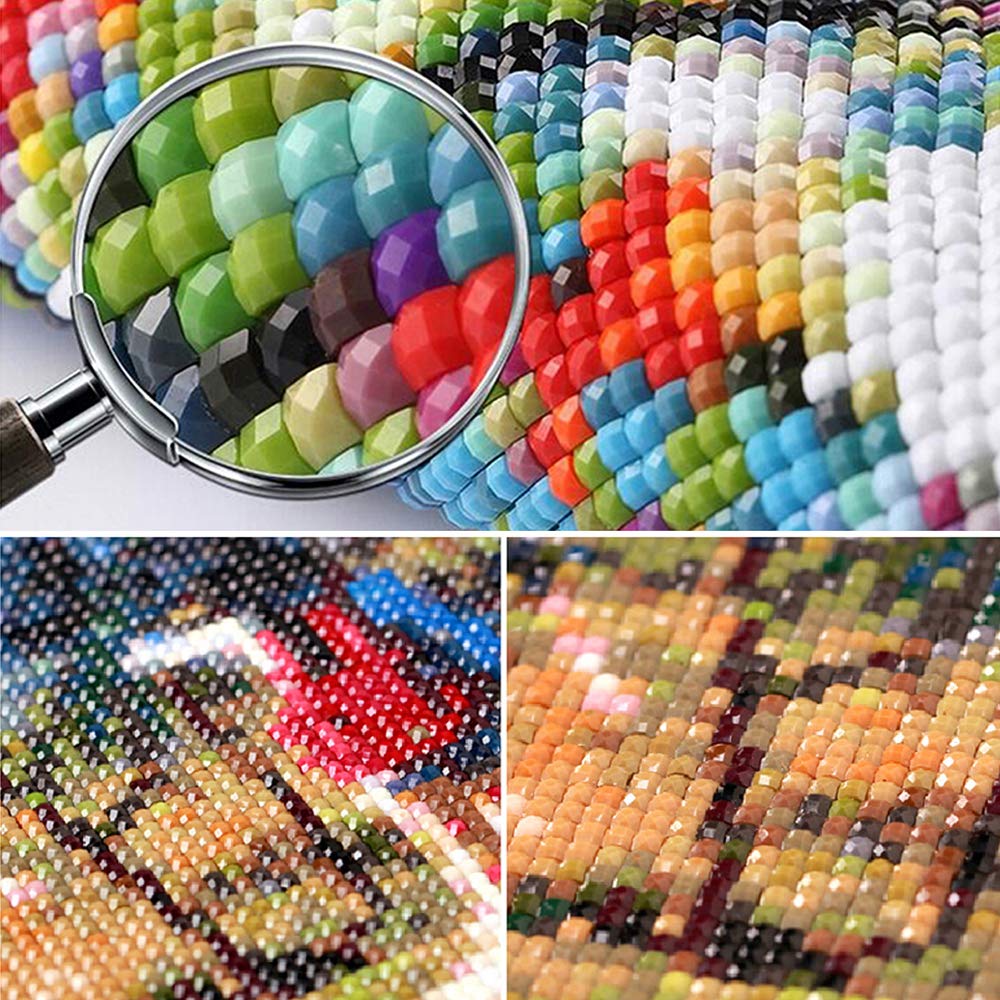 5D DIY Diamond Painting Kits for Adults Full Drill Crystal Rhinestone Embroidery Cross Stitch Arts Craft Canvas Wall Decor Dandelions