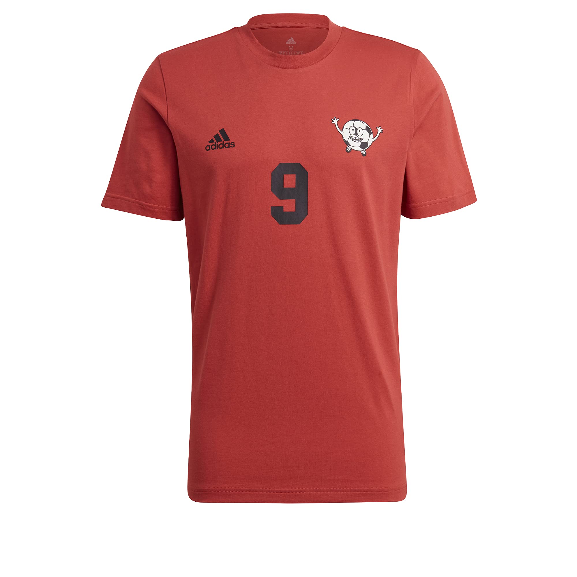 adidas mens Lil Number Tee Crew Red Medium