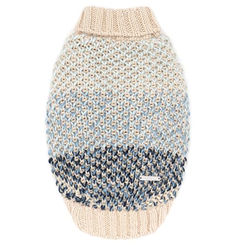 cyeollo Medium Dog Sweater Turtleneck Knitted Dog Sweaters Soft Knitwear Gradient Color Warm Winter Dog Clothes Pet Apparel for Dogs