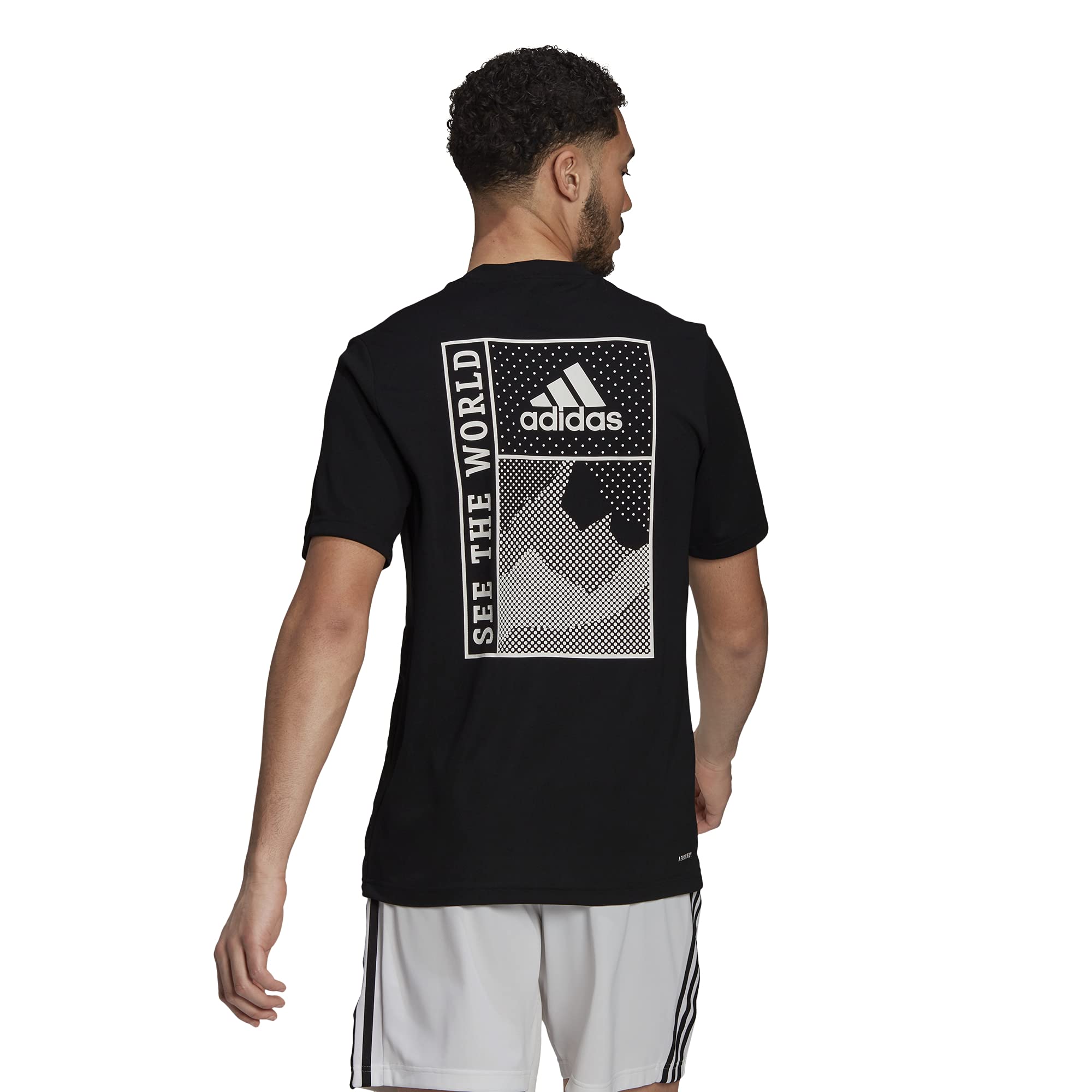 adidas Mens Sportphoria Tee Wild Teal/True Orange X-Large