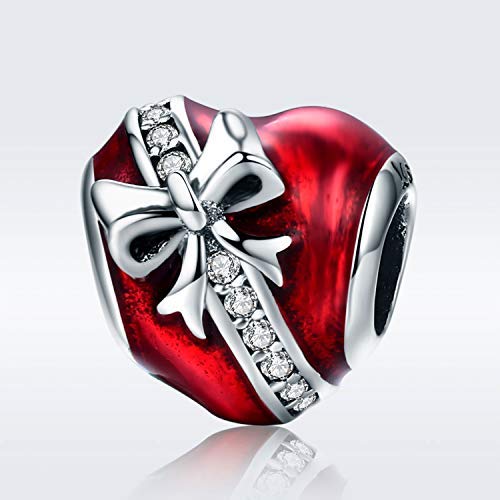925 Sterling Silver Charm for Pandora Charms Bracelets Bowknot Family Tree Heart Charm Birthday Gifts (Bowknot Charm)