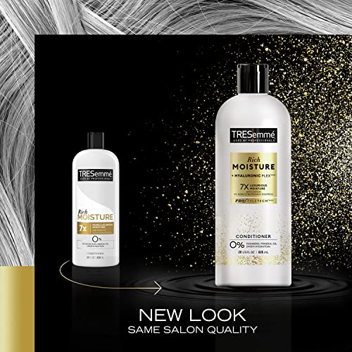 TRESemmé Rich Moisture Shampoo and Conditioner Rich Moisture 2 Count for Dry Hair Formulated With Vitamin E and Biotin 28 oz
