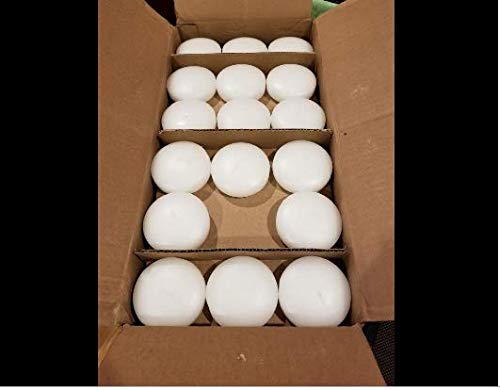 D'light Online Large White Floating Candles 3 Inch Bulk Pack for Events, Weddings, Spa, Home Décor, Special Occasions, Cylinder Vases, Centerpieces at Wedding, and Holiday Decorations (Set of 72, White)