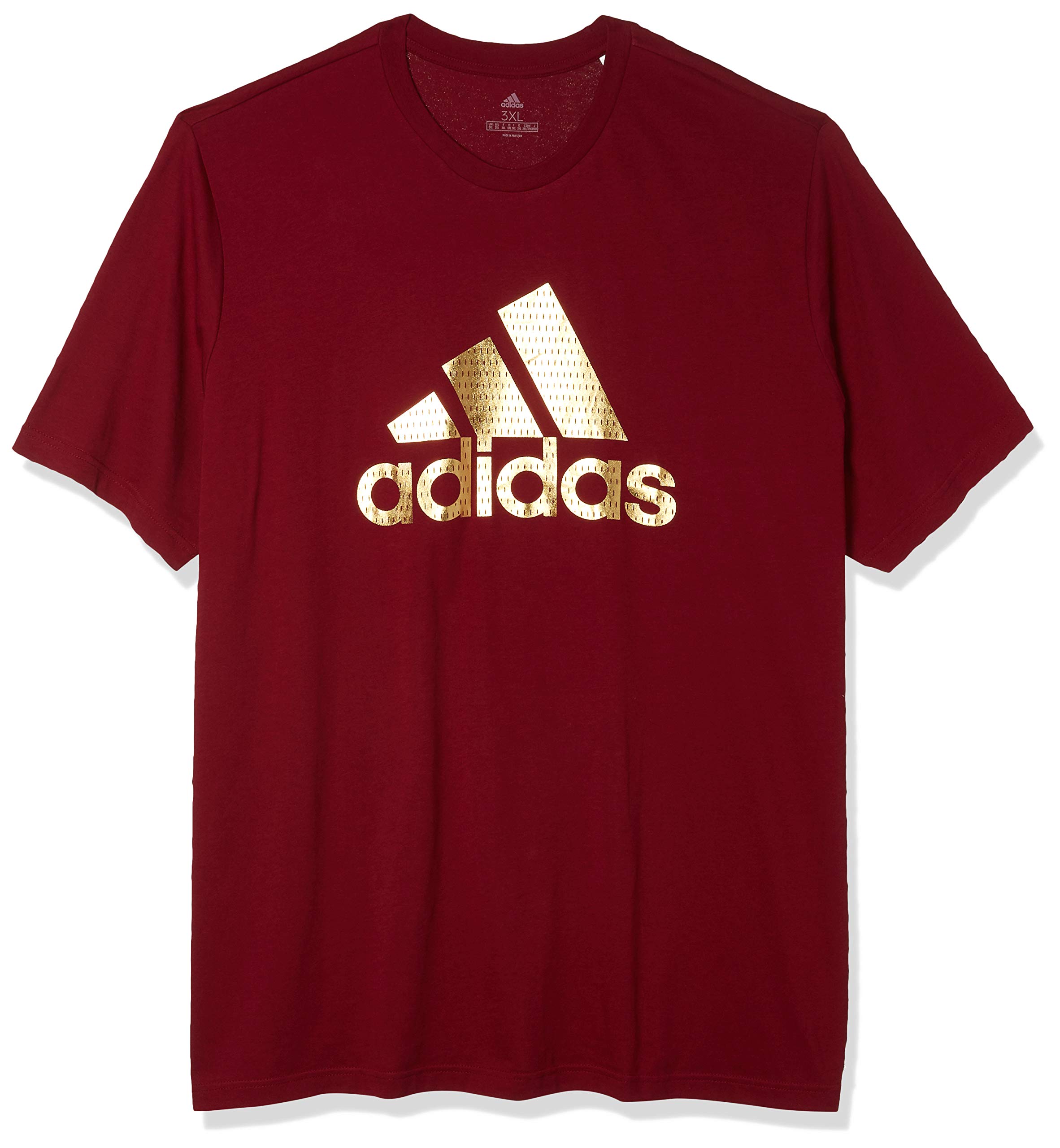adidas mens Universal Foil Graphic Tee Collegiate Burgundy Small