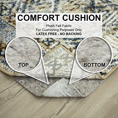 Mohawk Home 8' x 10' 1/4 Rug Pad 100% Felt Protective Cushion, Premium Comfort Underfoot – Safe for All Floors