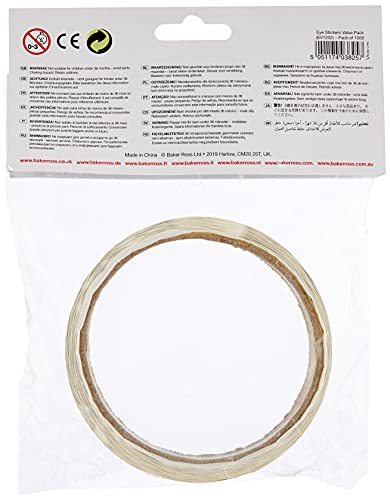 Baker Ross EV1202 Eye Stickers - Pack of 1000, Embellishments for Kids to Add to Arts and Crafts Projects, Stick On Eyes, Black & White