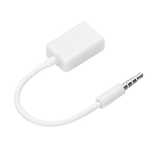 Ymiko USB Female to 3.5mm Jack Audio Adapter, 3.5mm Male Aux Plug Jack to USB USB Female AUX Audio Cable Converter for Play Music on Car CD Player Computer TV