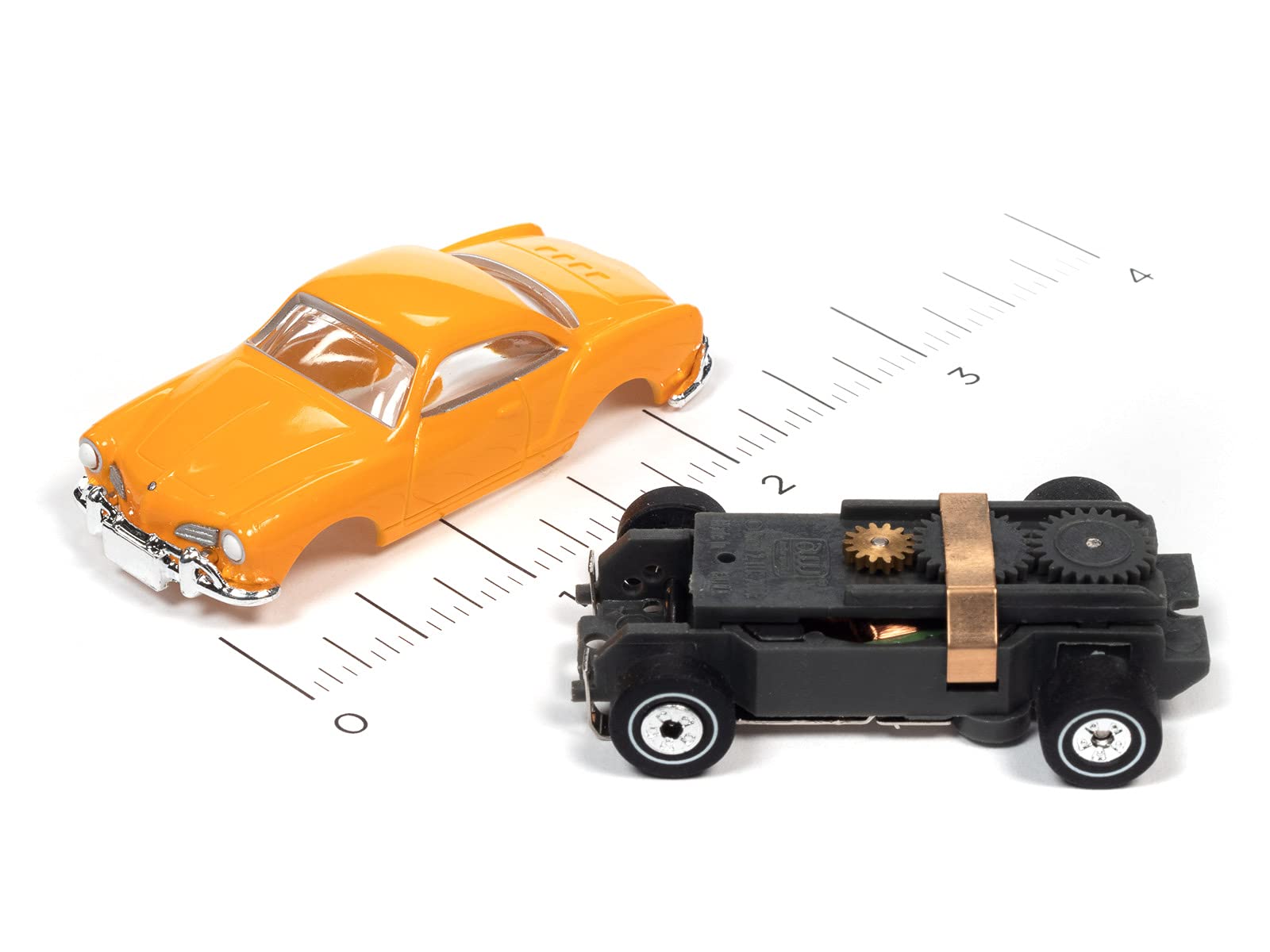 Auto World Thunderjet R34 1963 Karmann GHIA (Orange) HO Scale Slot Car