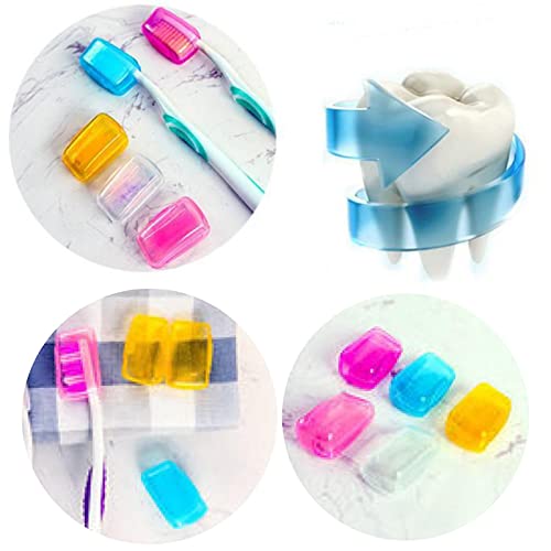 5pc Travel with Toothbrush Head Cover Travel with Portable Toothbrush Case Toothbrush Head Protector Electric Tooth Brushes Adults (Black, One Size)