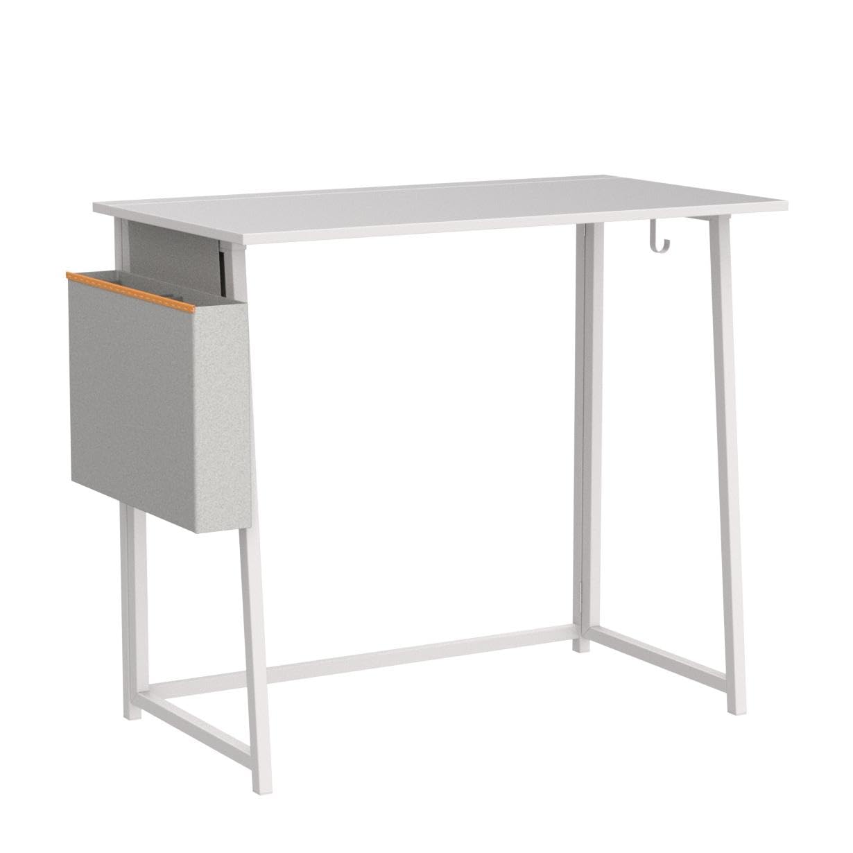 4NM 31.5" Small Desk with Storage Bag, Simple Assembly Folding Computer Desk Home Office Desk Study Writing Table for Small Space Offices - All Black
