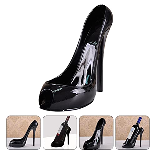 Cabilock Home Decor Dining Table Decor High Heel Wine Stiletto Shoe Wine Holder Wine Bottle Organizer Stand Shoe Phone Holder Bottle Holder Resin Metal Storage Rack Wedding Decor