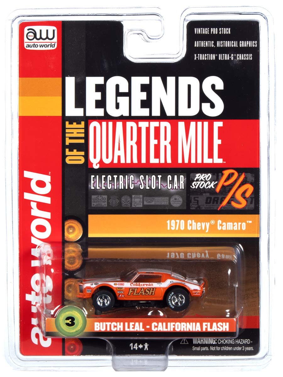 Auto World Xtraction R32 1970 Chevy Camaro Butch Leal California Flash HO Scale Slot Car