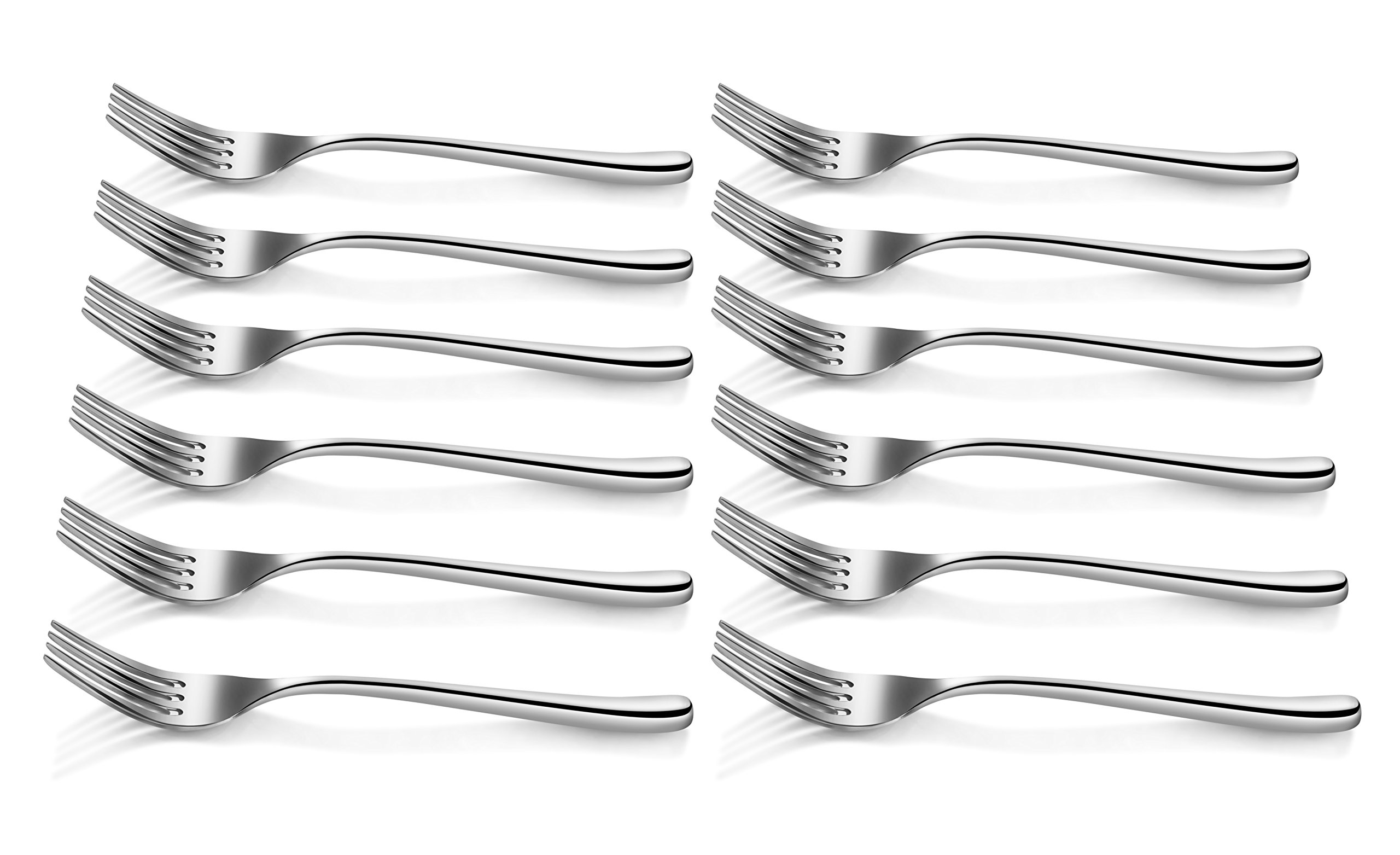 Artaste 56501 Rain II Forged 18/10 Stainless Steel Salad Fork, 7-Inch, Set of 12