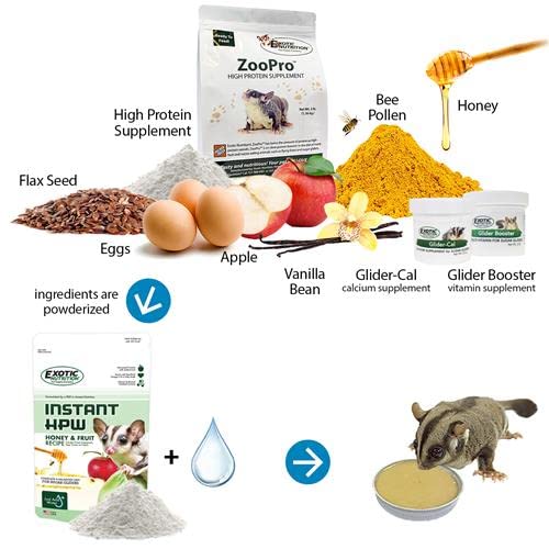 Sugar Glider Complete Food Starter Package - Nutritionally Complete Pellet Diet & High Protein Supplemental Food for Sugar Gliders⦠(2 Piece Set)