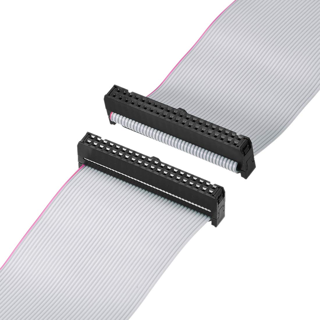 uxcell IDC Wire Flat Ribbon Cable FC/FC Connector A-Type 40 Pins 2.54mm Pitch 1m Length Gray