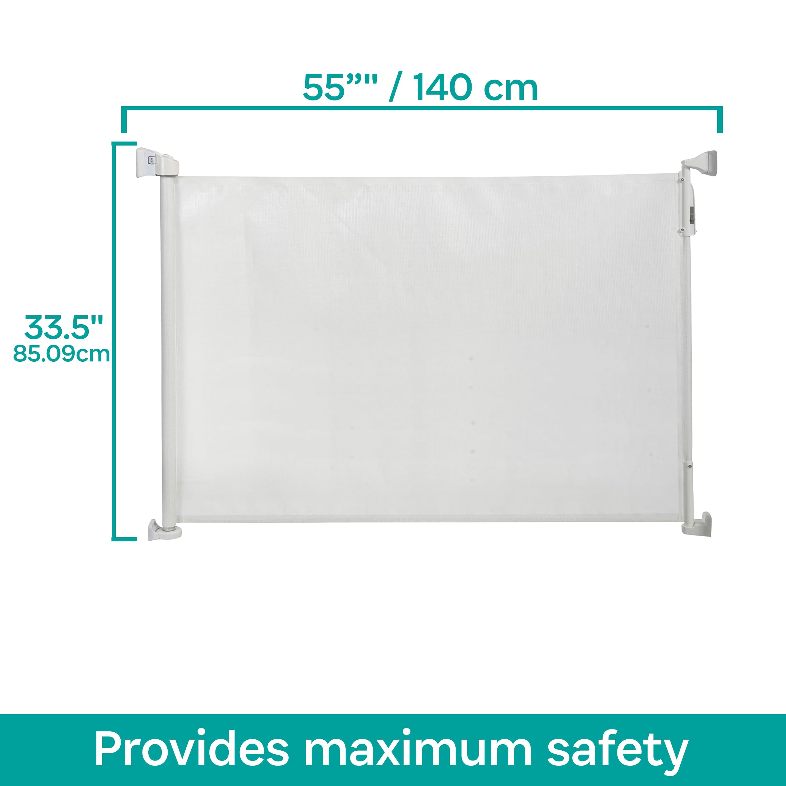 Kidco Retractable Safeway Gate - Retractable Gate with Durable Mesh for Child Protection