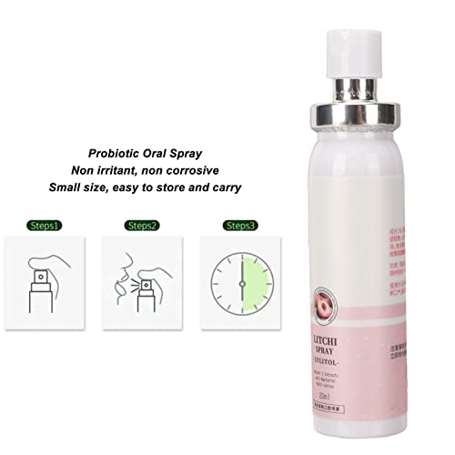 5Pcs Oral Spray Mouth, Portable Breath Freshener Peach Taste 20ml