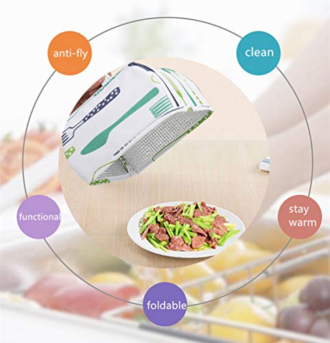 Pack-of-4 Insulated Food Cover Foldable Thermal Food Covers Aluminum Foil Keep Food Warm, Keep Bugs and Dust Isolated, Waterproof Coat, 3 Sizes: 50cm,35cm,20cm