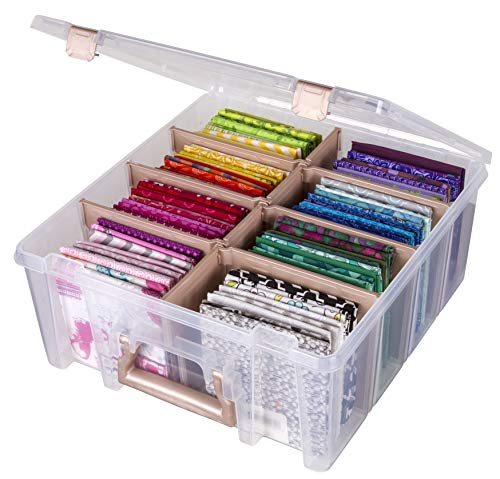 ArtBin Super Satchel Compartment Box - Stackable Durable Art Storage with 8 Removable Compartments, Smart Closure, and Portable Design for Craft Supplies, Threads, Ribbons, Paint Tubes